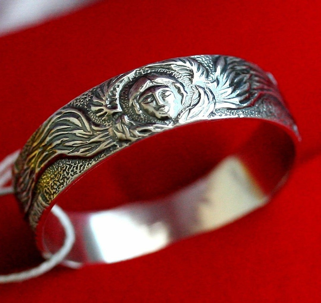 Vintage Russian Orthodox Prayer Ring Sterling Silver 925 Guardian Angel ...