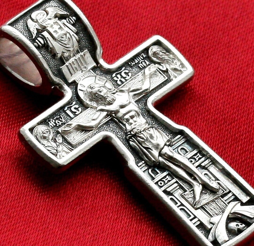Saint Nicholas Wonderworker Christin Body Cross Necklace Orthodox ...