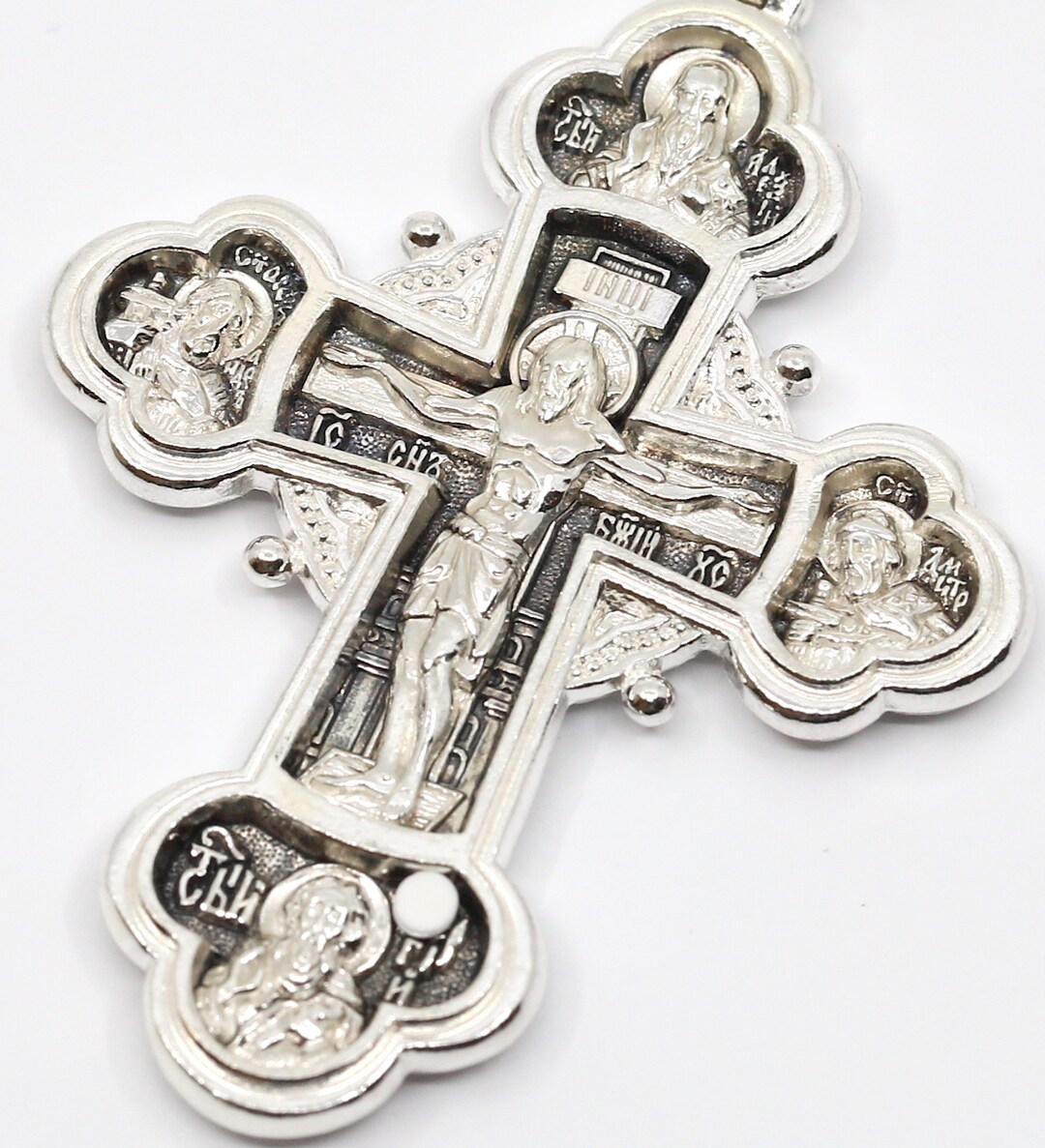 Saint Michael the Archangel Christian Prayer Body Cross Patron Silver ...