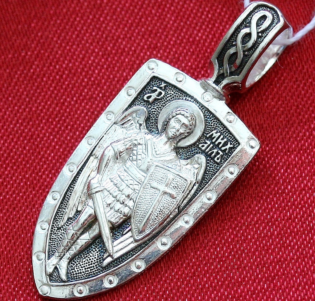 Archangel Michael Patron Warrior Protective Shield. Russian Orthodox ...