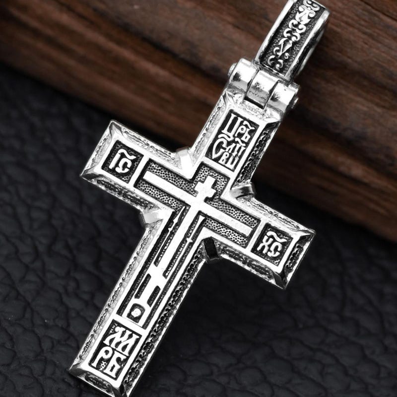 Leather Orthodox Cross Charms - Etsy