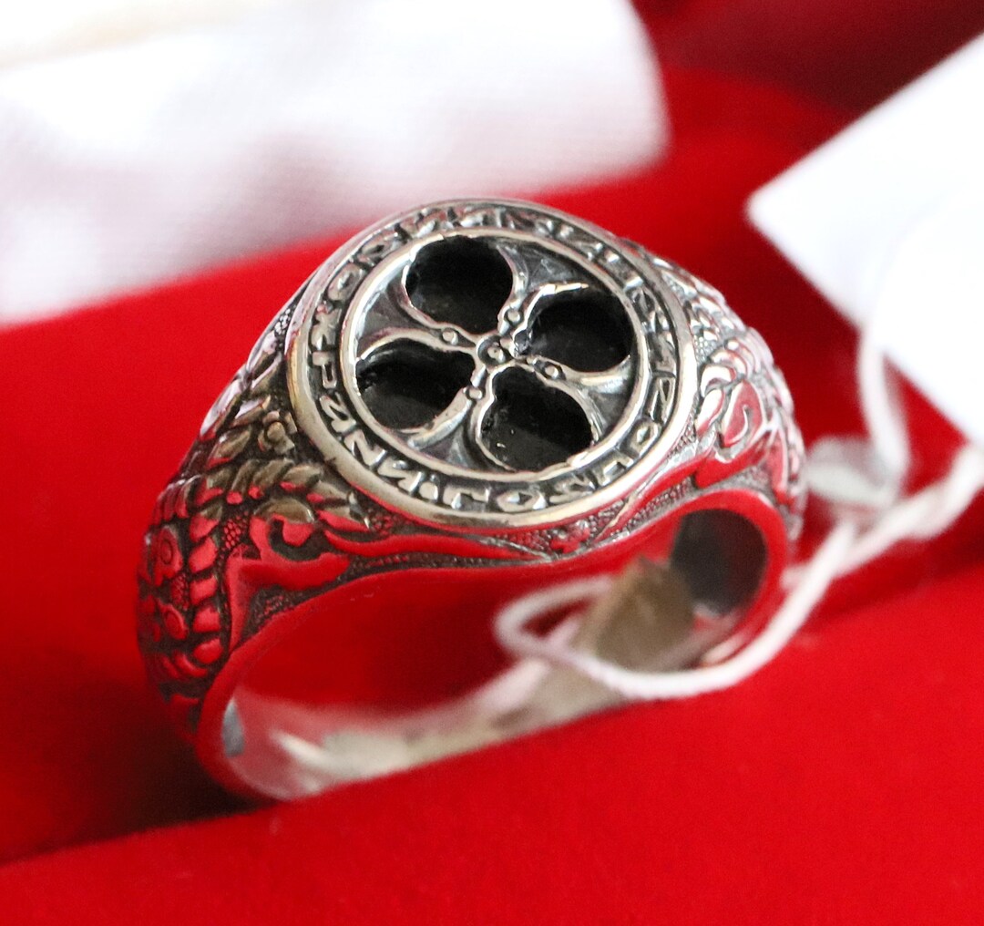 Vintage Silver 925 Russian Orthodox Prayer Ring. Made in Kostroma 2000s ...