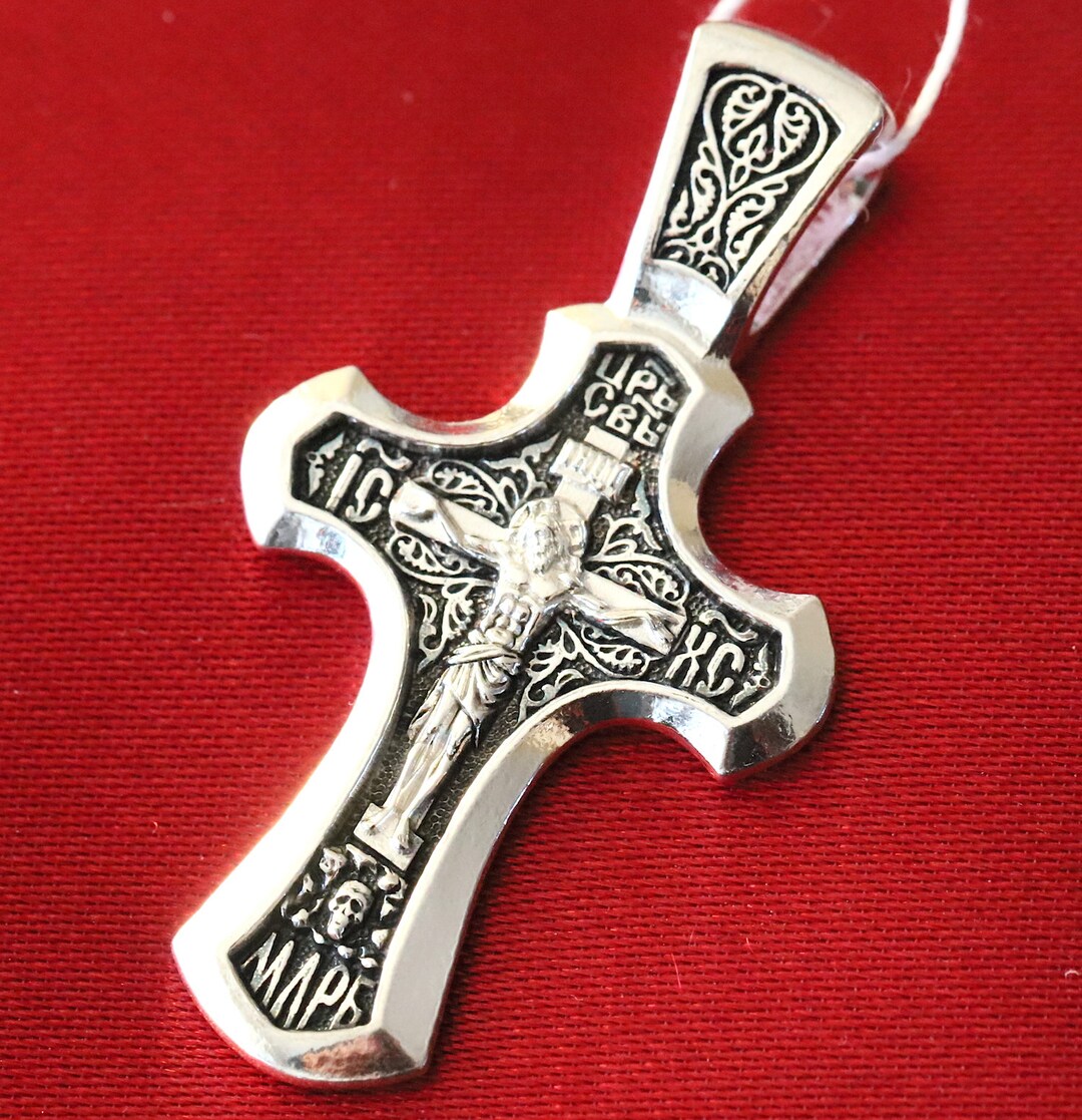 Orthodox Cross Necklace Christian Body Prayer Cross Save and Protect ...