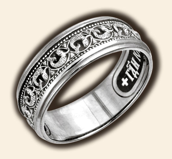 Lords Prayer Orthodox Christian Ring Silver 925. St Fish Image - Etsy