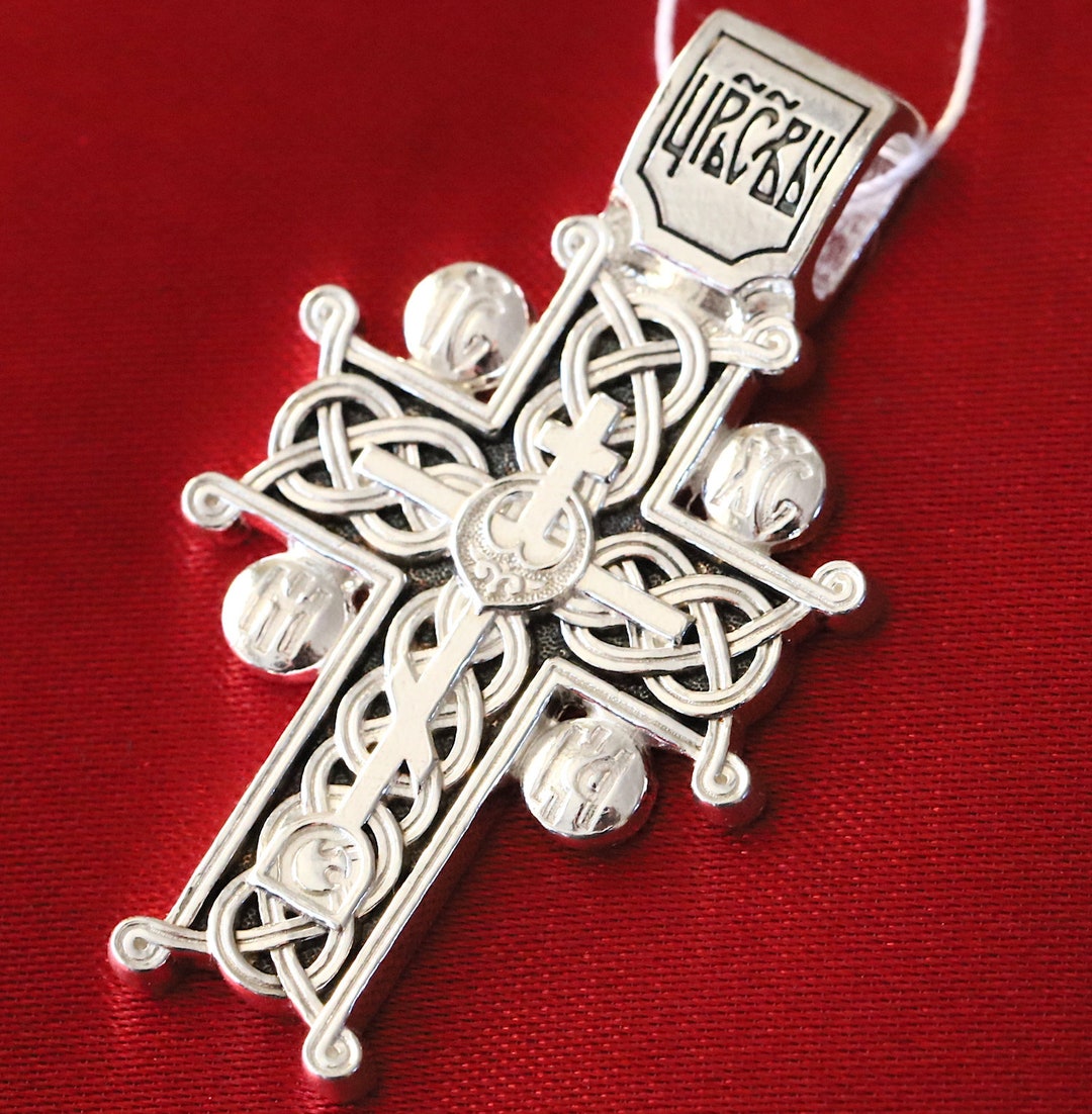 Christian Orthodox Golgotha Crucifix Prayer Body Cross Silver 925 ...
