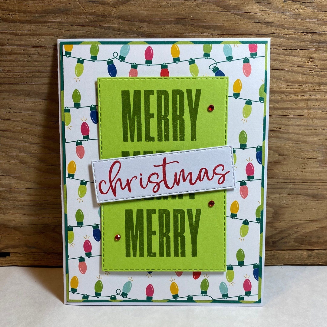 Handmade Christmas Card Merry Christmas Handmade Holiday - Etsy