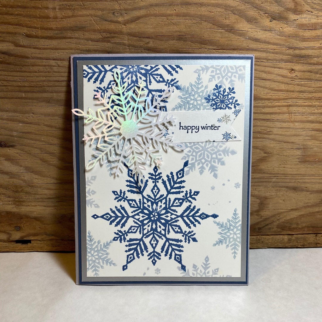 Handmade Greeting Card Happy Winter Handmade Holiday Card Stampin' Up ...