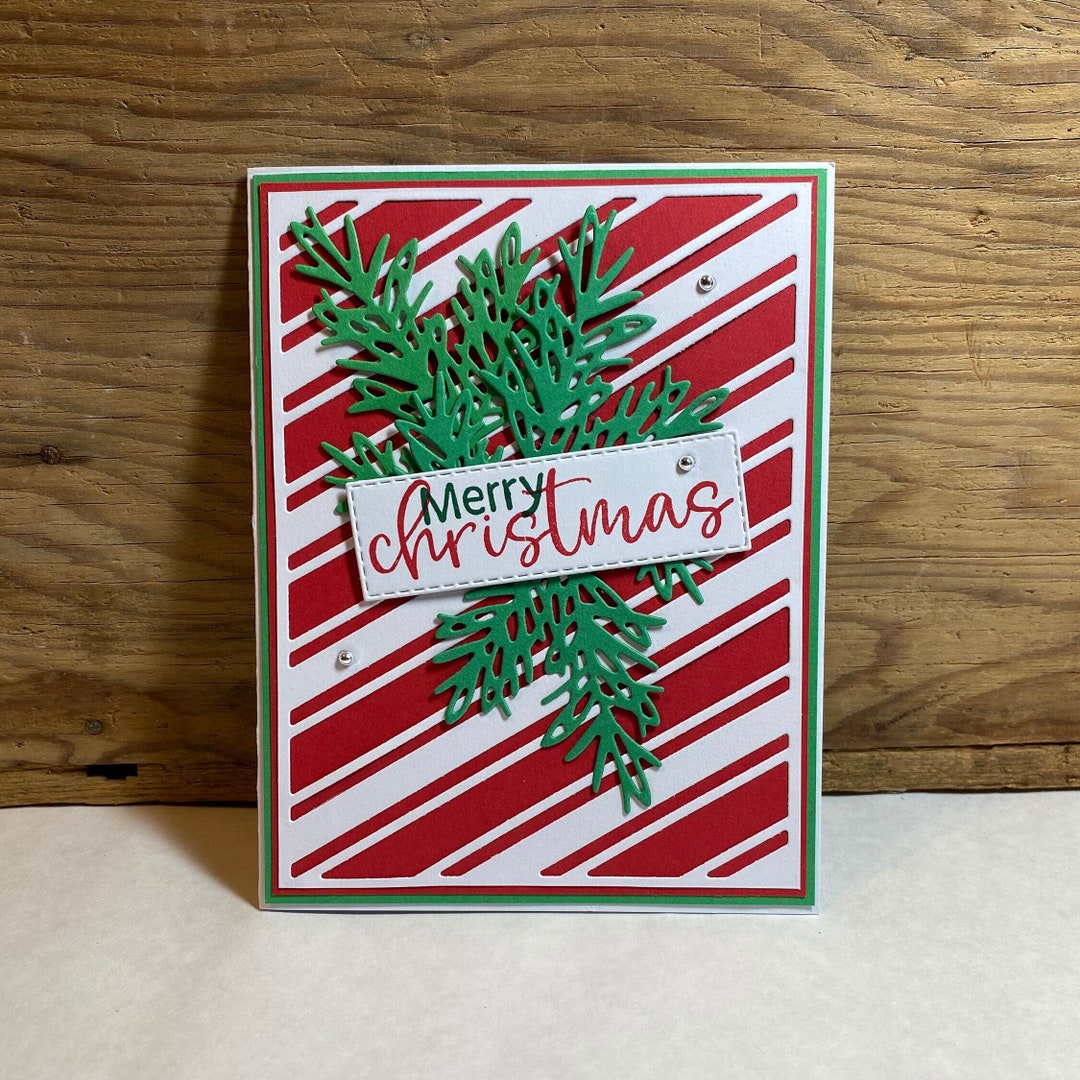 Handmade Christmas Card Merry Christmas Handmade Holiday Card Stampin ...