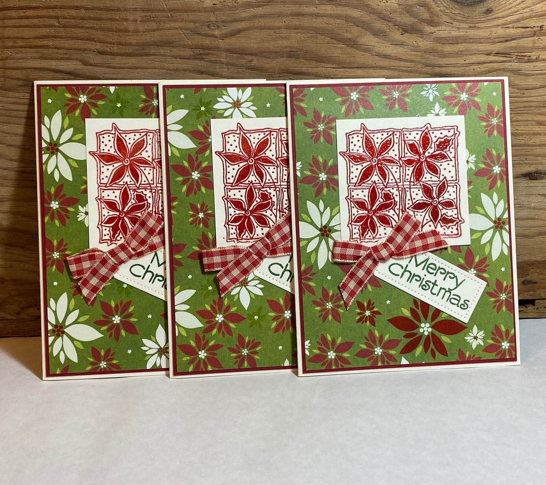 Handmade Christmas Cards Set of 3 Handmade Holiday Cards - Etsy