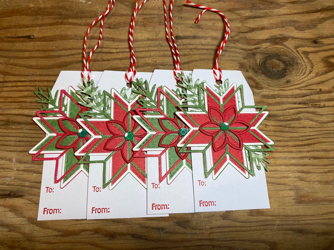 Handmade Christmas Gift Tags Set of 6 Gift Wrap Tags - Etsy