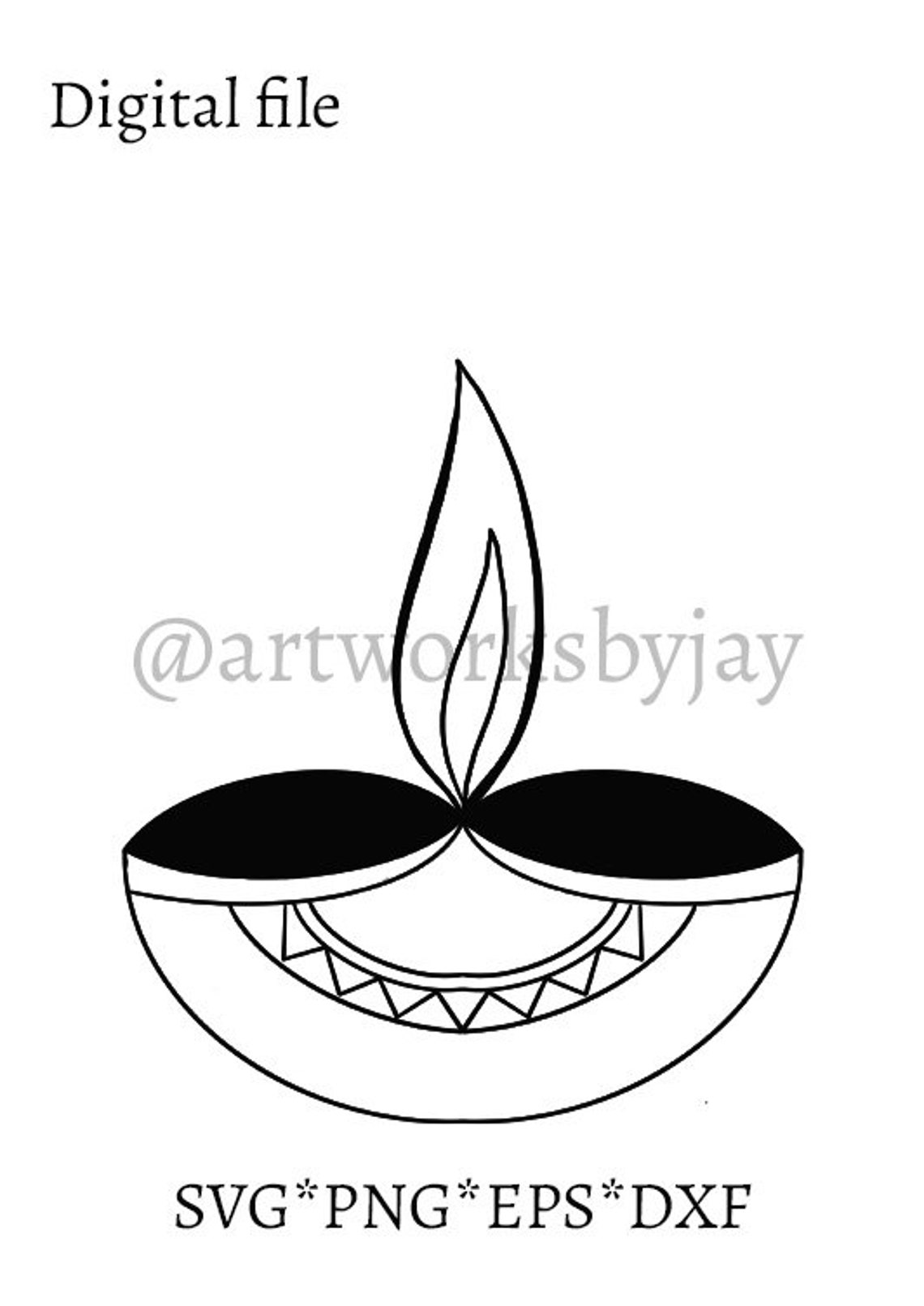 Digital Download Diwali Diya PNG, JPG, Svg,eps,dxf Files - Etsy