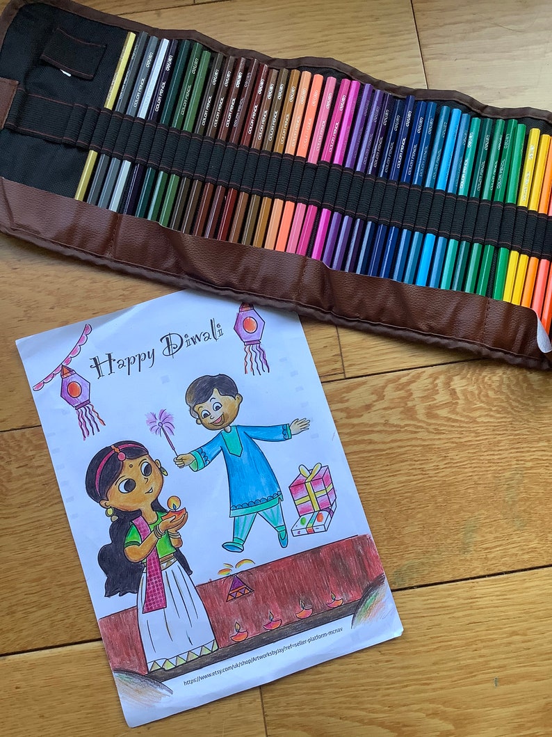 Diwali Printable Coloring Page, Kids Art and Craft, Instant Download ...