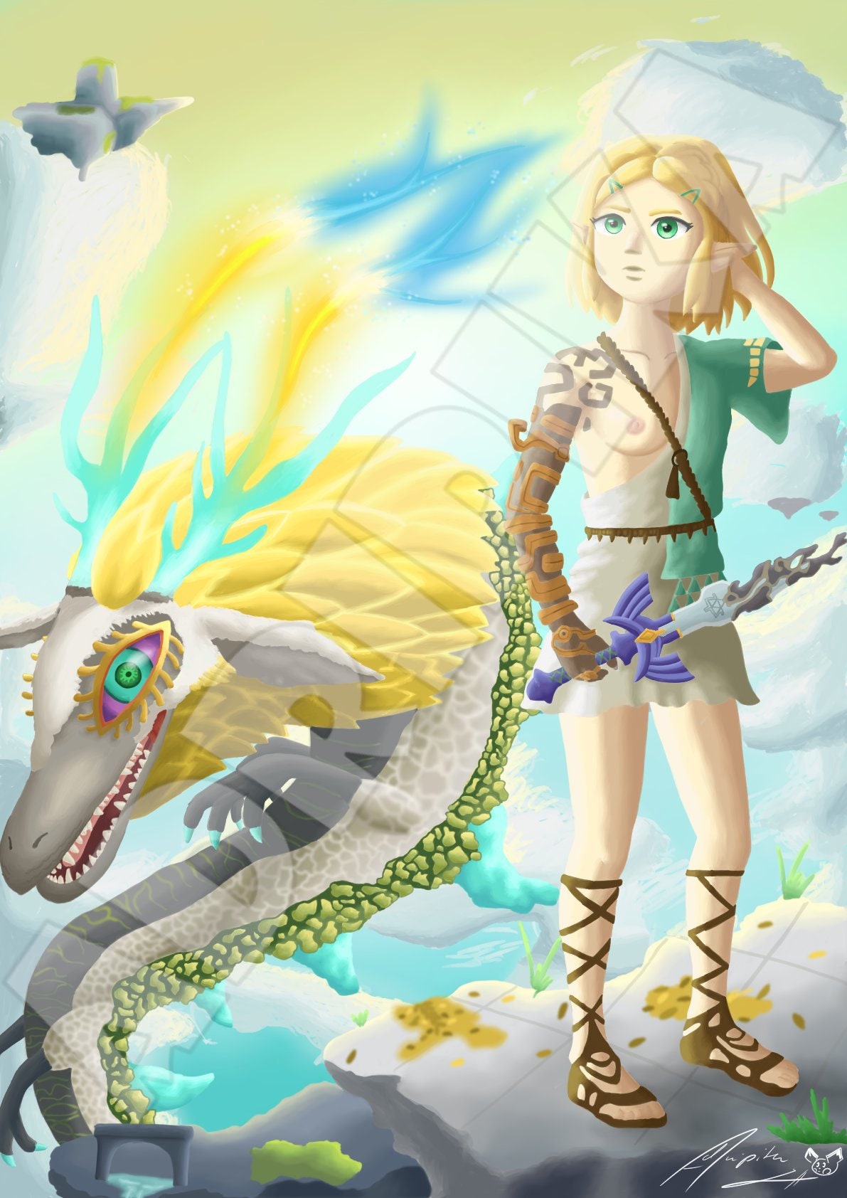 The Legend of Zelda TOTK: Zelda Main Character - Etsy