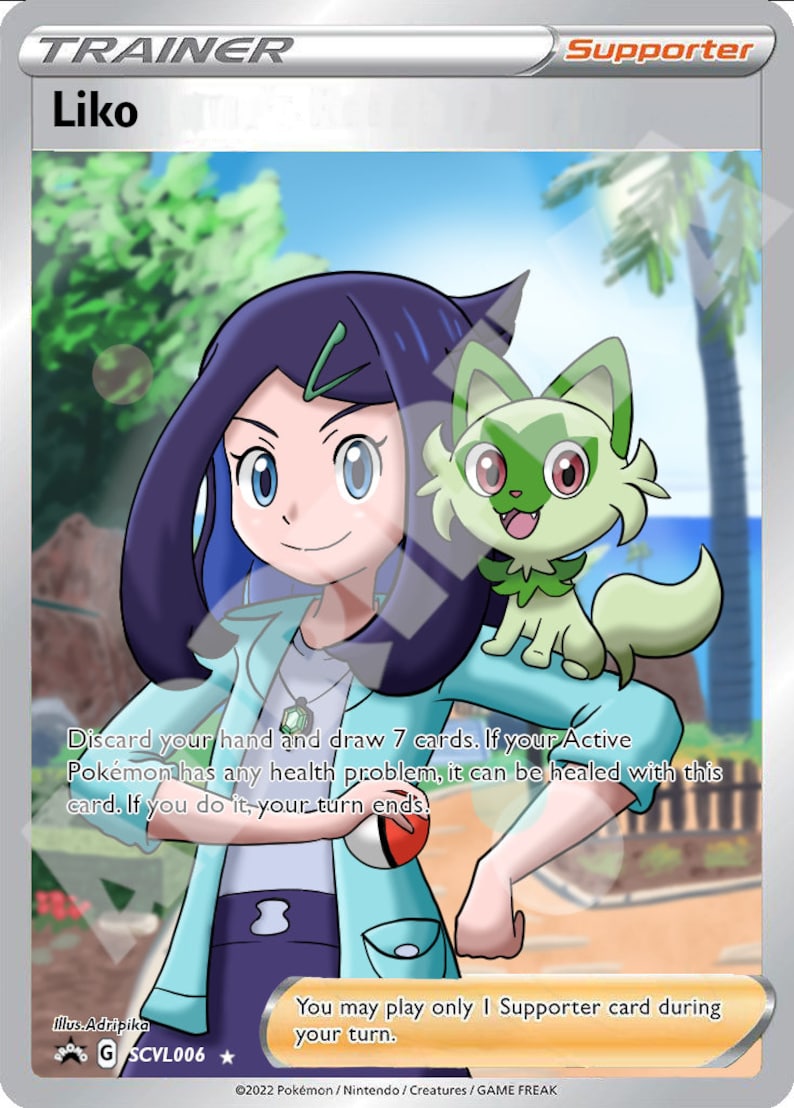 Liko Pokemon Card english/spanish - Etsy