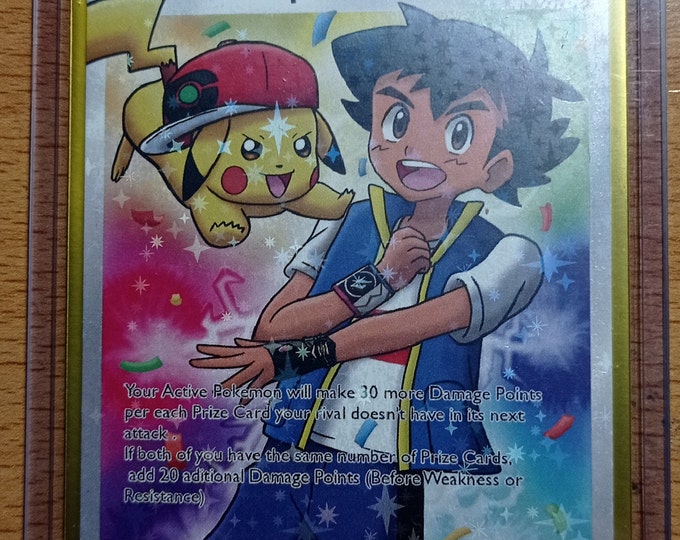 Ash und Pikachu Pokemon-Karte (Englisch/Spanisch) - Etsy.de