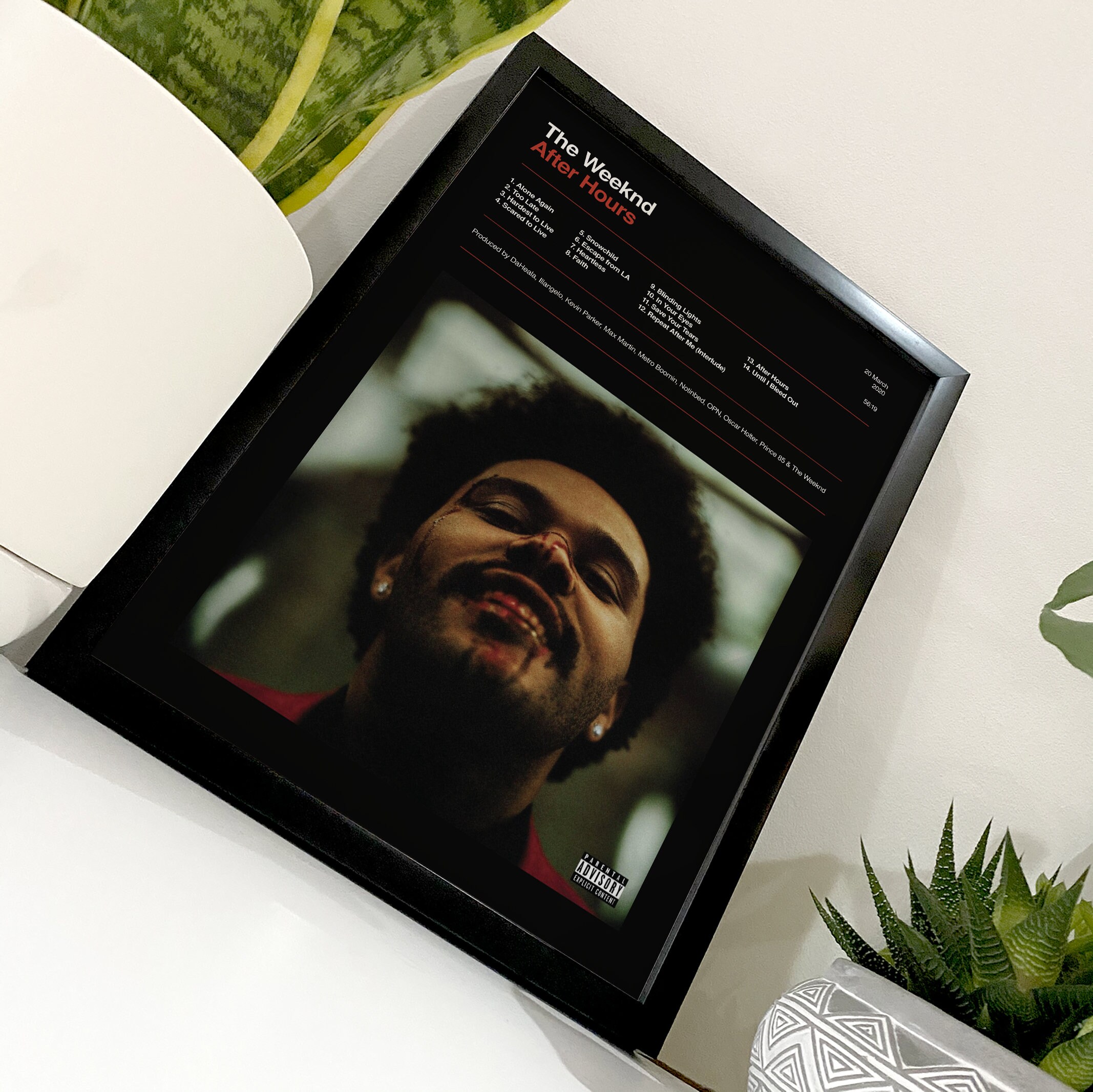 The Weeknd After Hours Album Art Poster Print Tour | Etsy