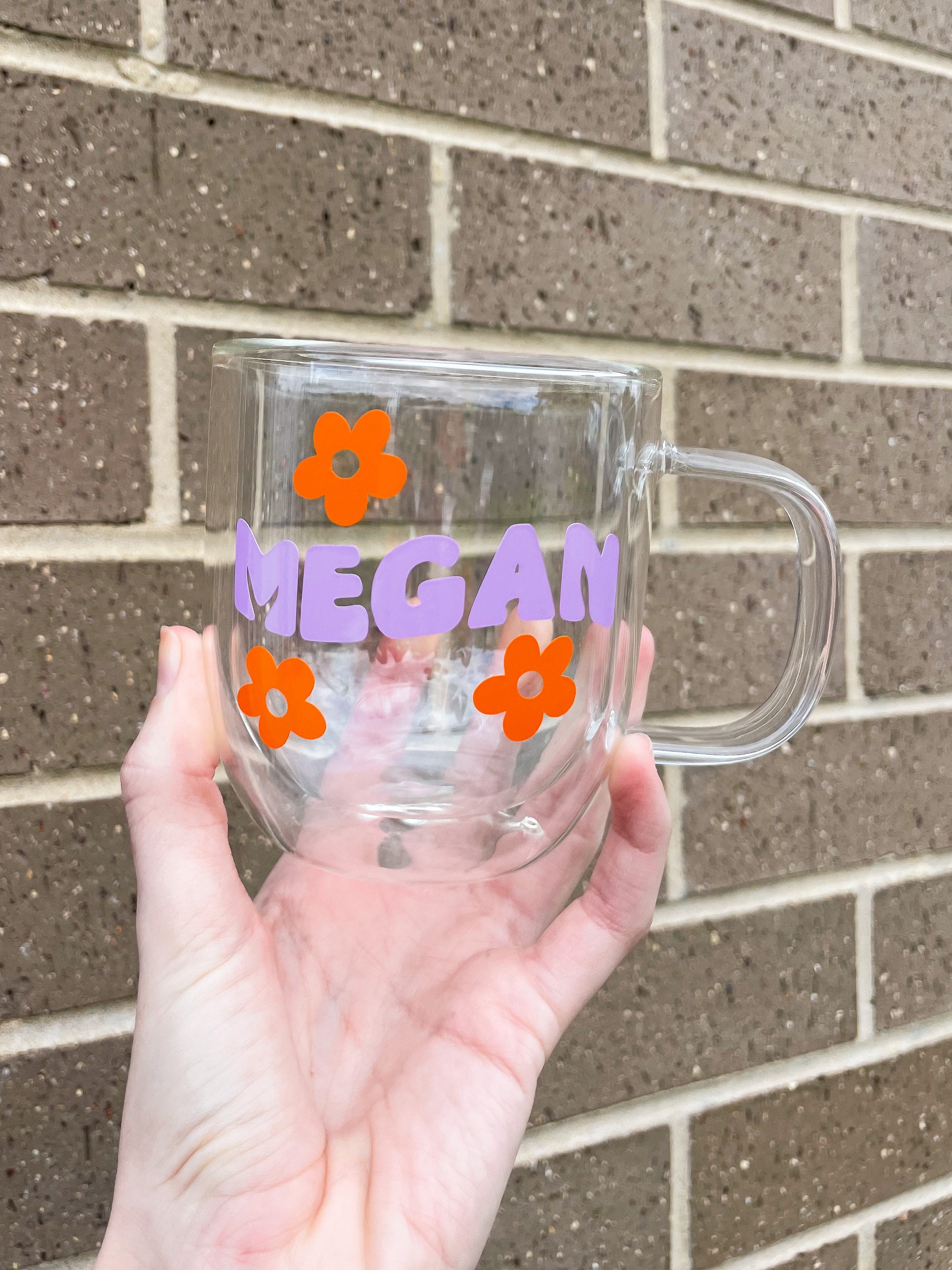Name Coffee Mug Coffee Mug Glass Mug Daisy Mug Glass - Etsy