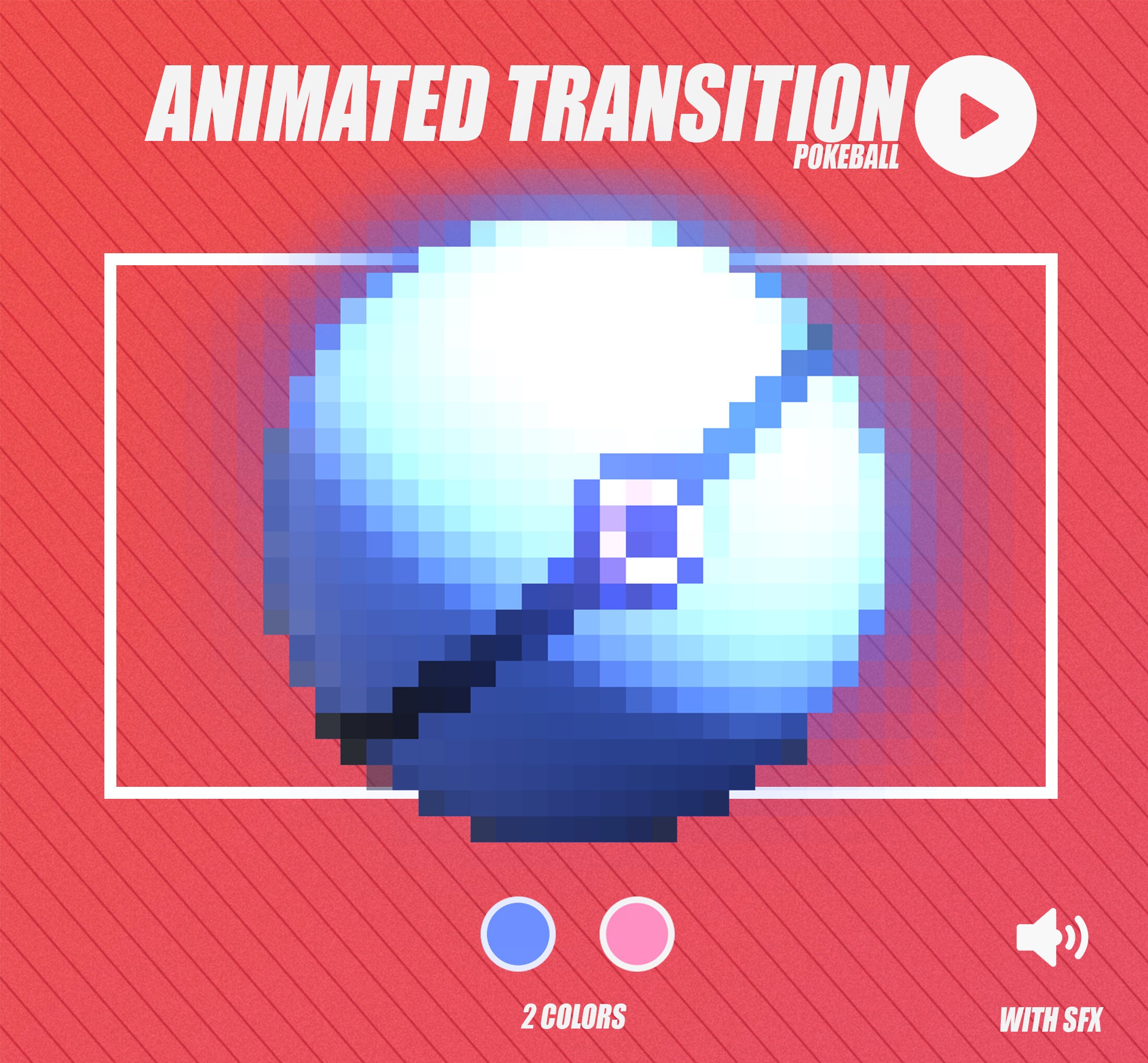 ANIMATED Transition : Pokeball stinger X2 COLORS Pink Blue // With ...