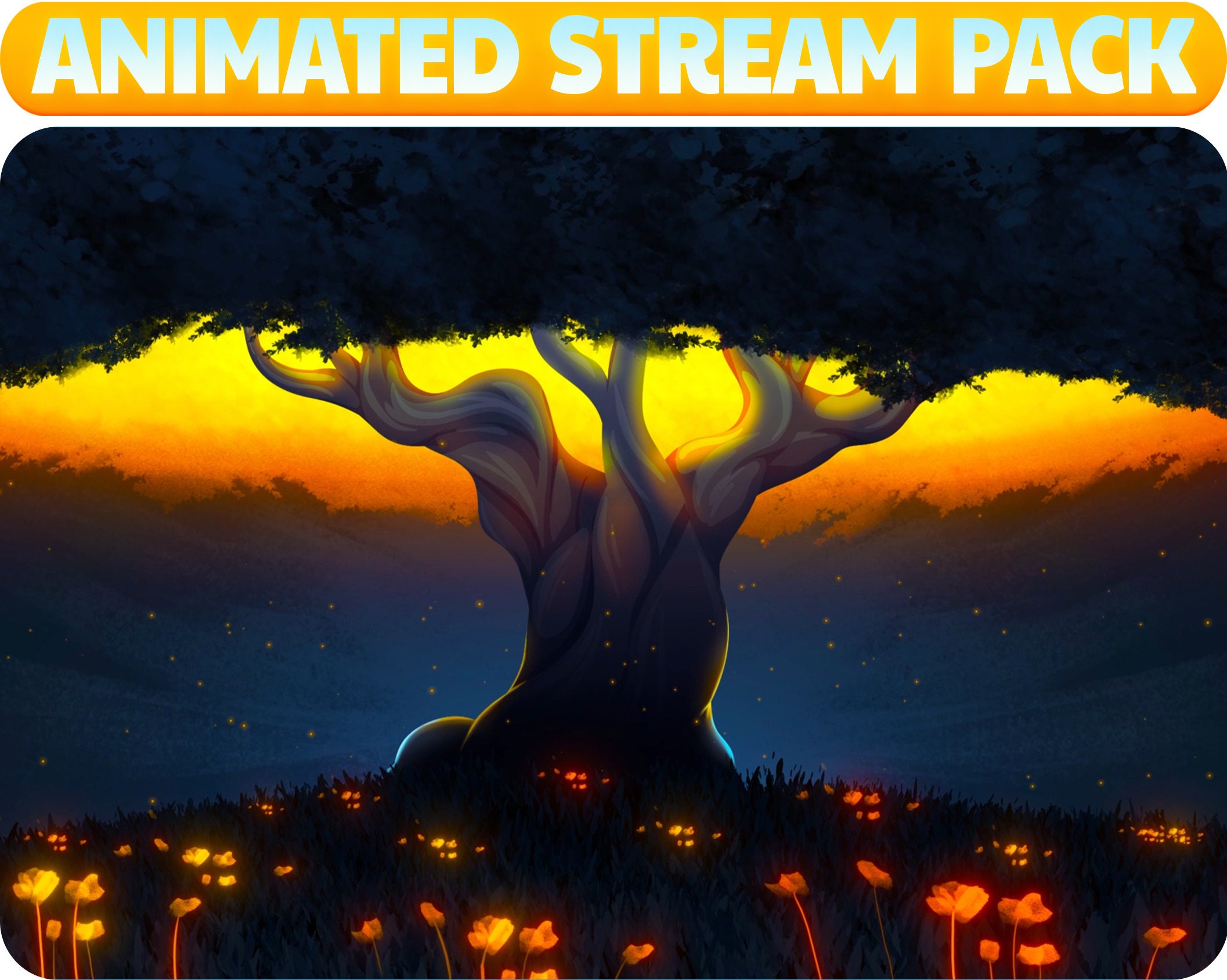 ANIMATED Orange FIREFLY Stream Pack - 1 Artwork - 3 Sentences - 6 ...