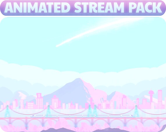 ANIMATED Dreamy Skyline Stream Pack 1 Artwork 4 Sentences - Etsy