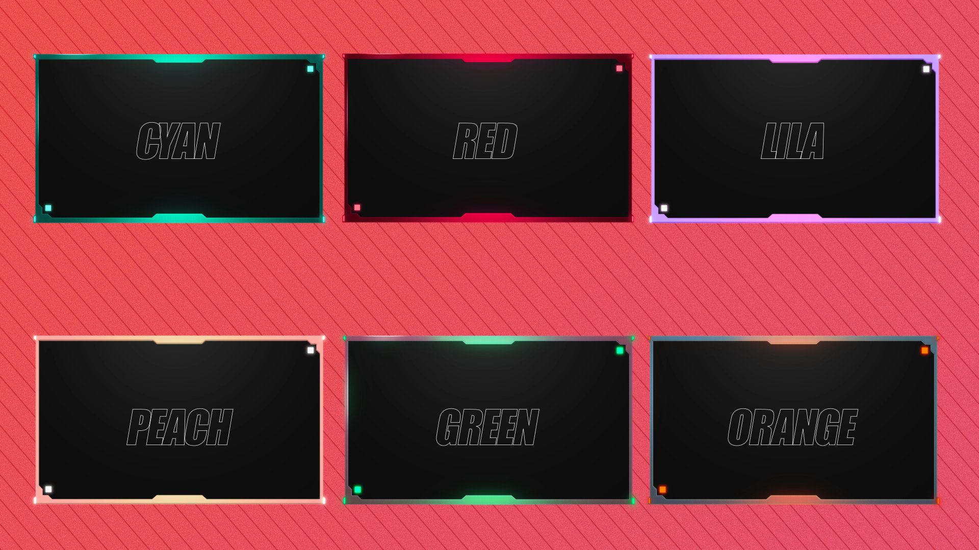 X3 ANIMATED Camera Border for Your Stream! [ Cyan - Orange - Lila ...