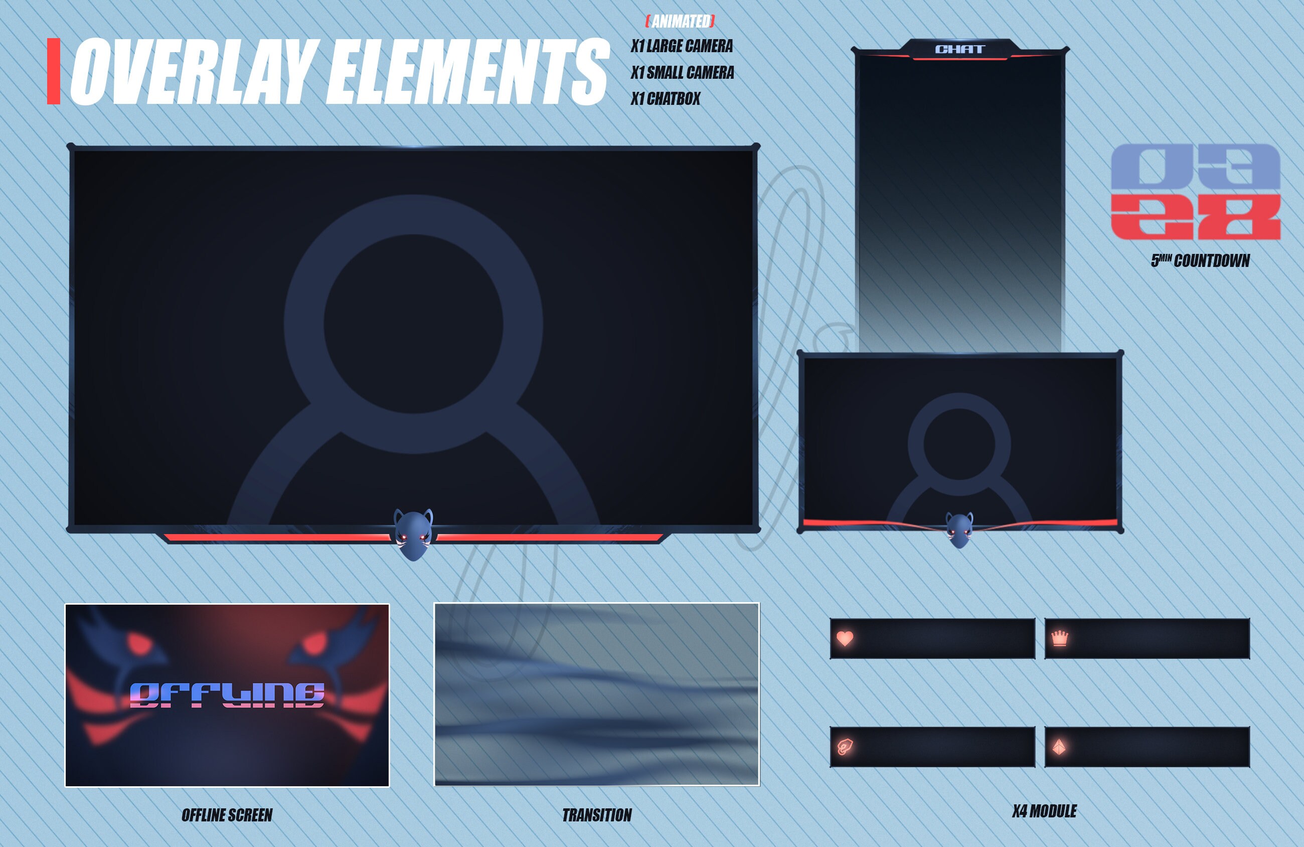 ANIMATED Flying Mask Stream Pack - 1 Artwork - 4 Sentences - 14 Panels ...