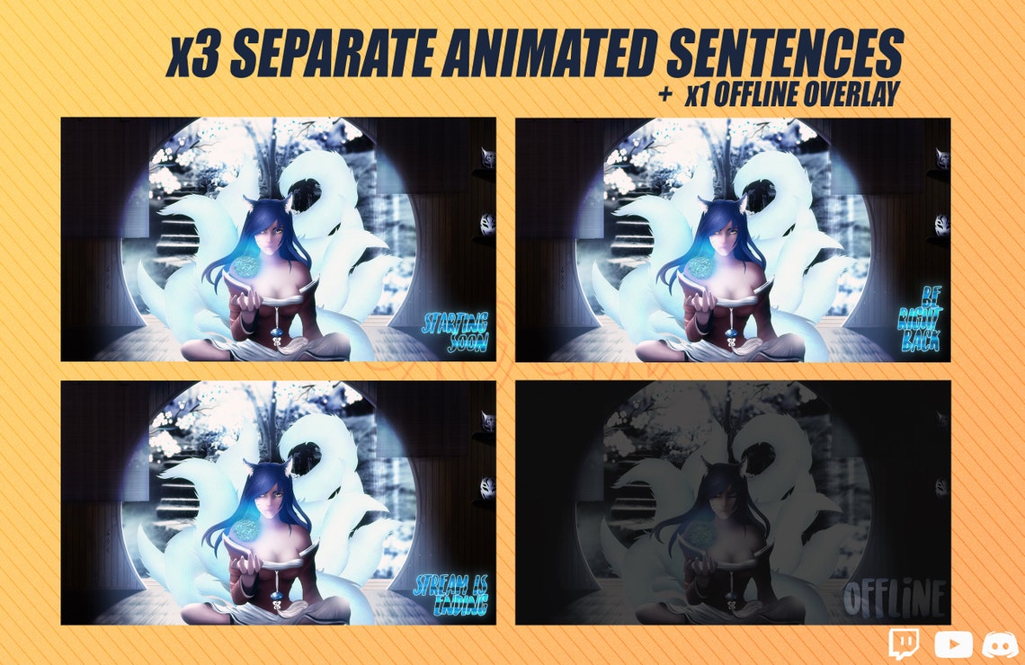 ANIMATED AHRI Stream Pack 1 Artwork 3 Sentences 6 Alertboxes 10 Panels ...