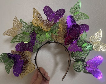 Bead Tree Mardi Gras Crown Headpiece Mardi Gras Headband - Etsy