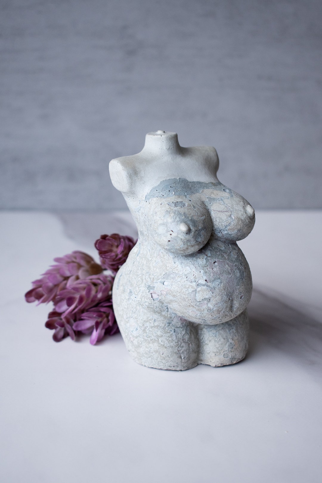 Pregnant Belly Goddess Concrete Statue - Etsy