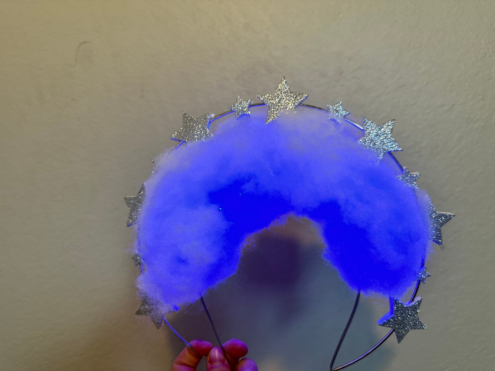 Cloud Headband: Stormcloud Costume Headpiece With Glitter Stars & LED ...