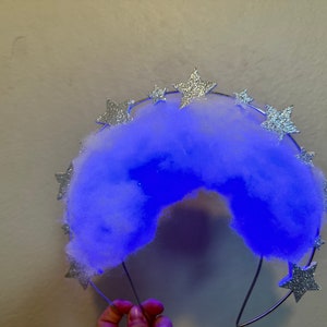Cloud Headband: Stormcloud Costume Headpiece With Glitter Stars & LED ...
