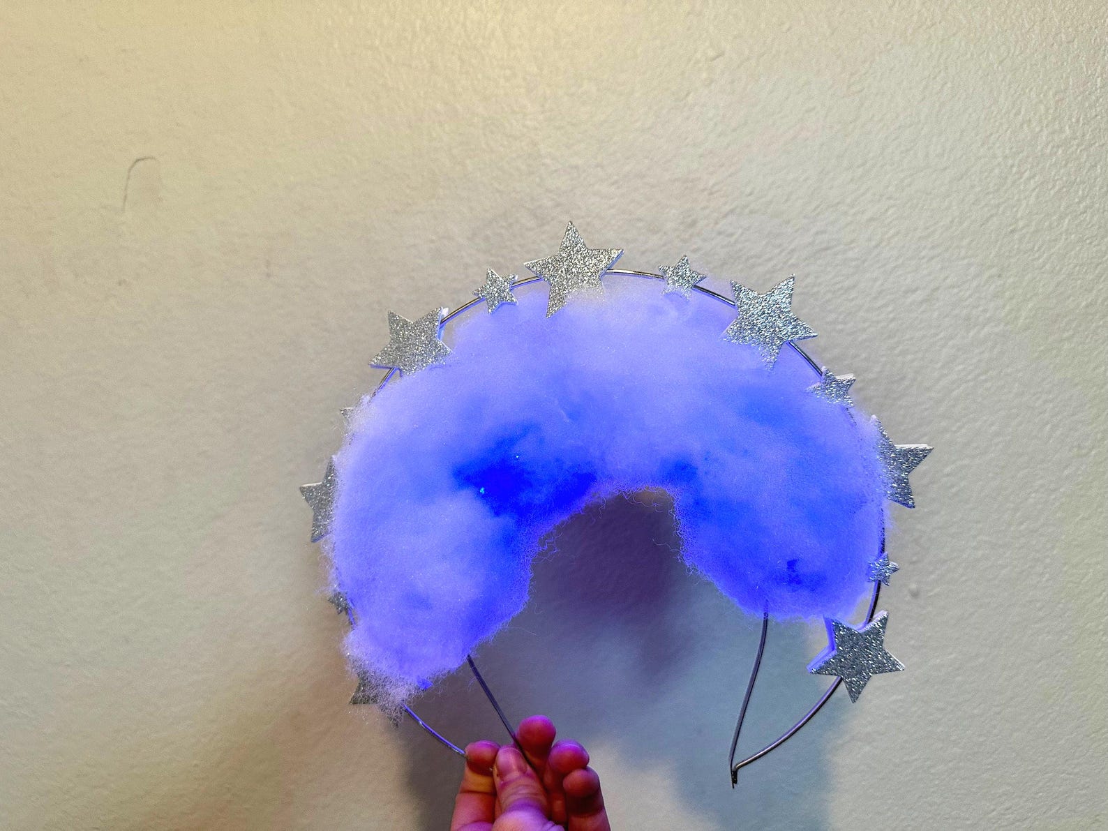 Cloud Headband: Stormcloud Costume Headpiece With Glitter Stars & LED ...