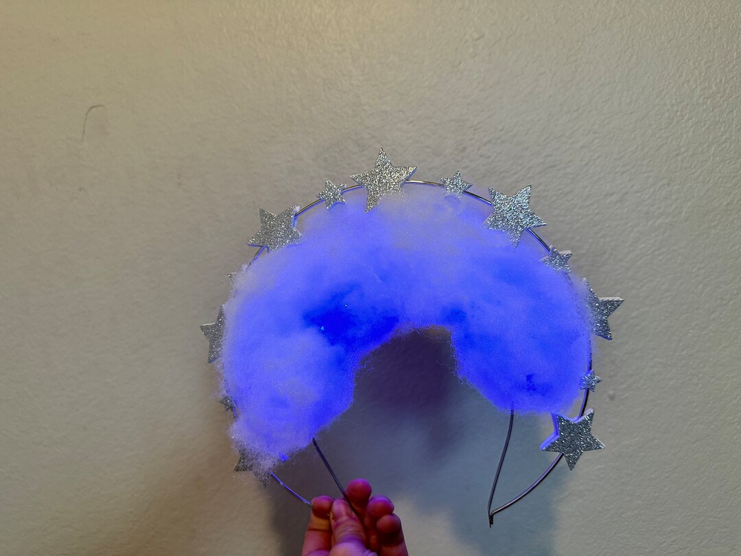 Cloud Headband: Stormcloud Costume Headpiece With Glitter Stars & LED ...
