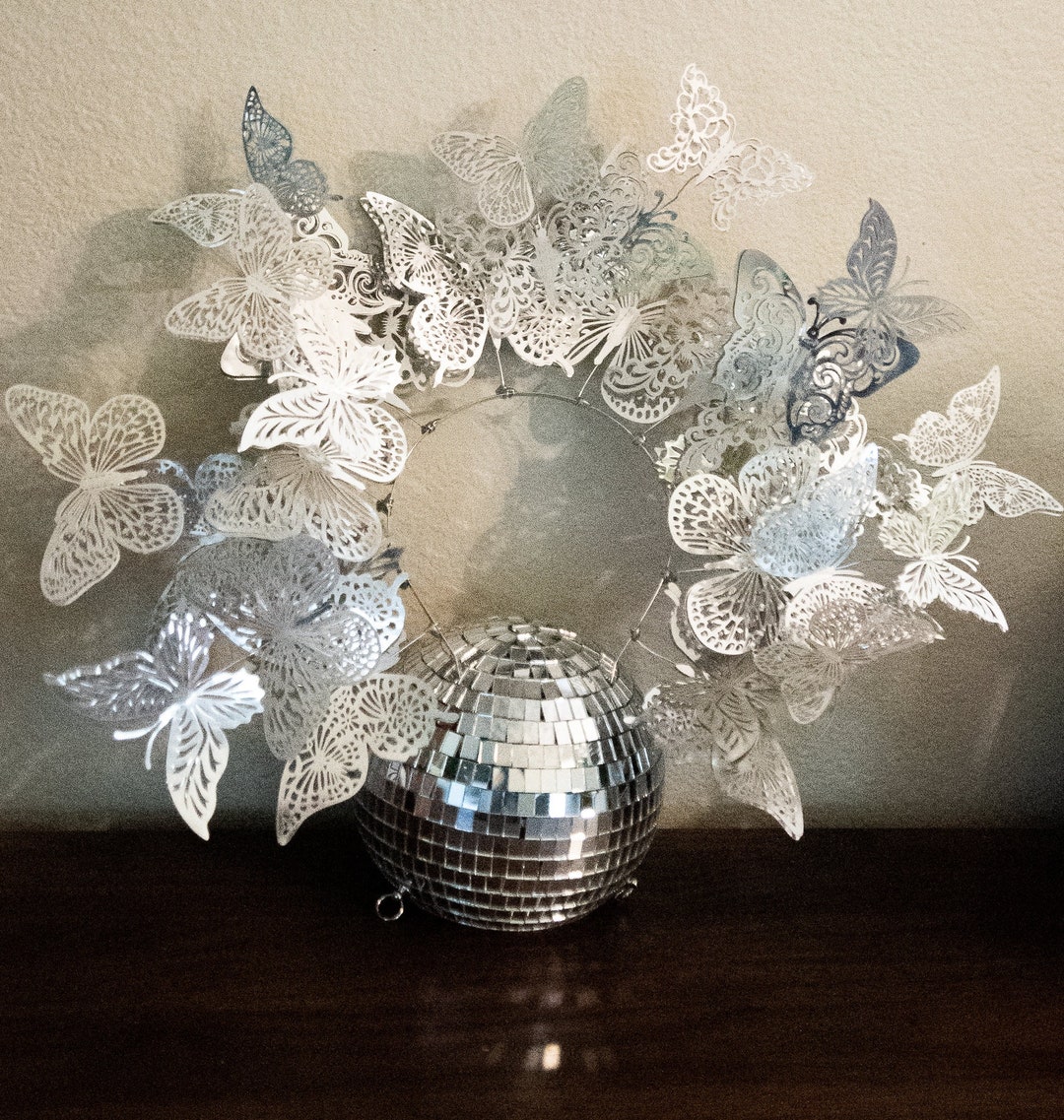 Disco Butterfly Headpiece - Perfect for Mardi Gras, Music Festivals ...