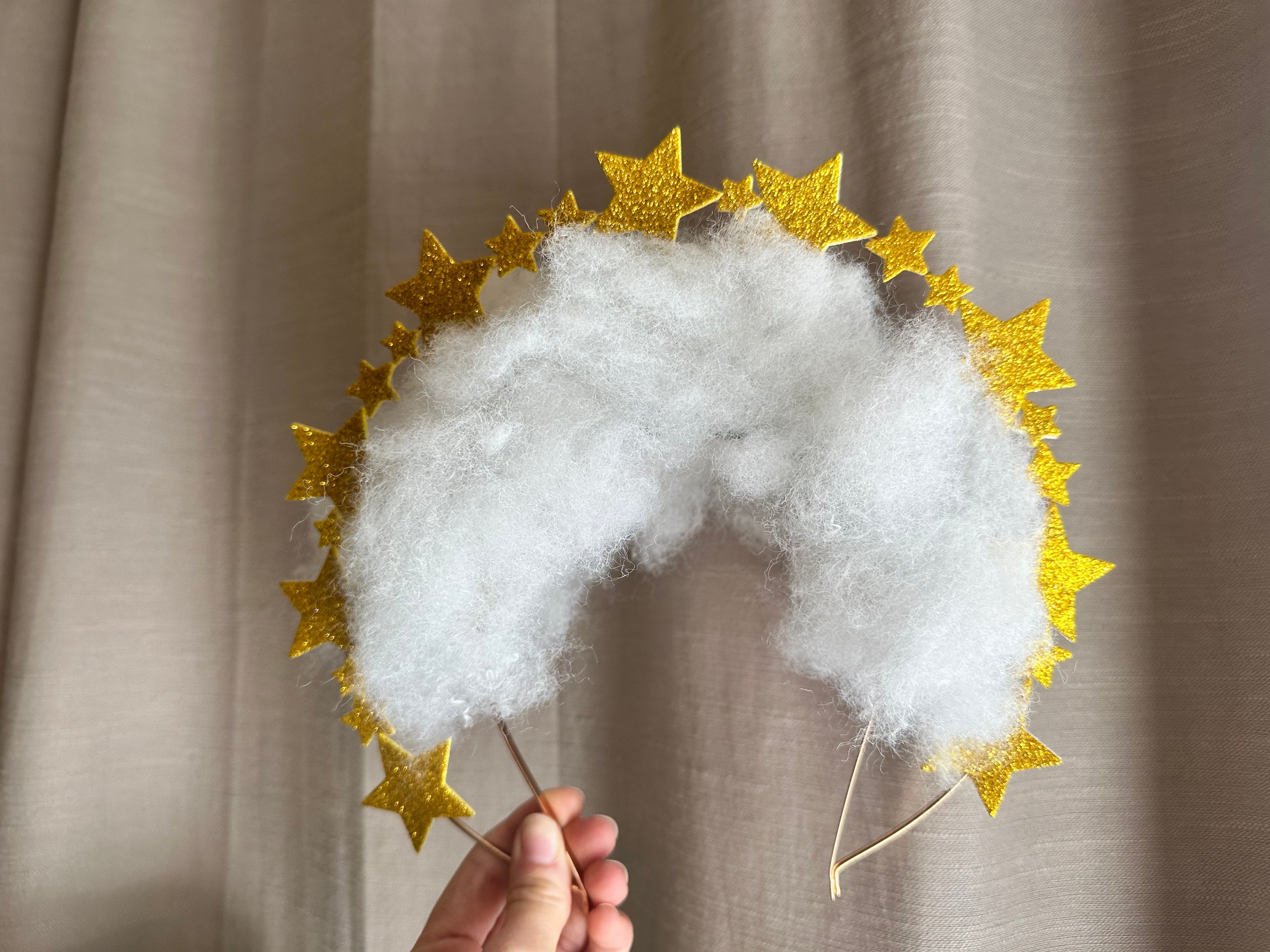 Cloud Headband: Stormcloud Costume Headpiece With Glitter Stars & LED ...