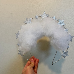 Cloud Headband: Stormcloud Costume Headpiece With Glitter Stars & LED ...