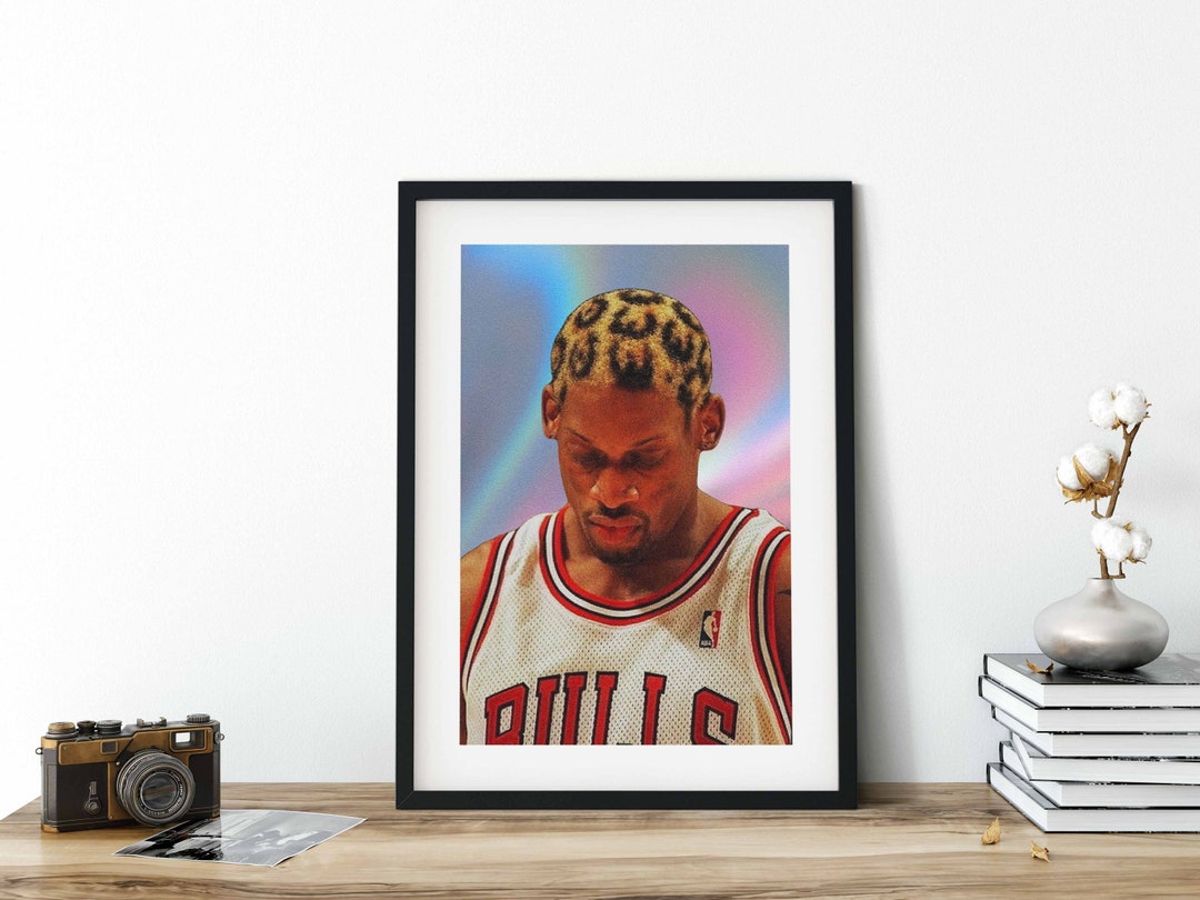 Vintage Style Dennis Rodman Holographic Style Print | Wall Art | Wall ...