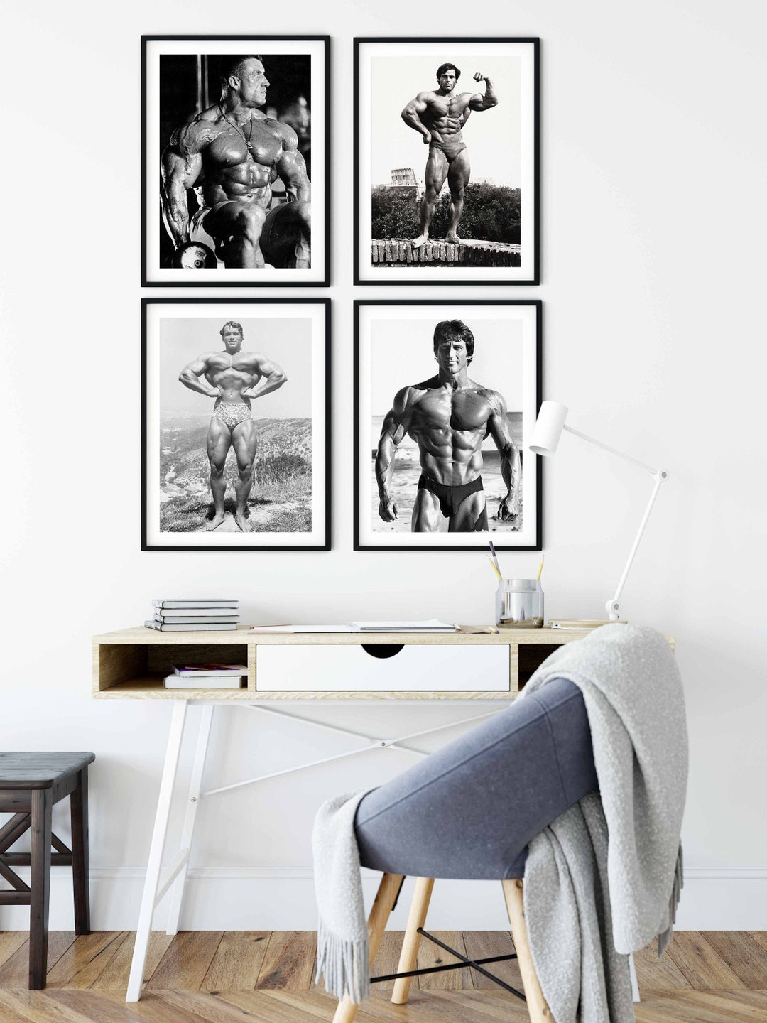 Bodybuilding Legends Vintage Photo Set of 4 - Arnold Schwarzenegger ...