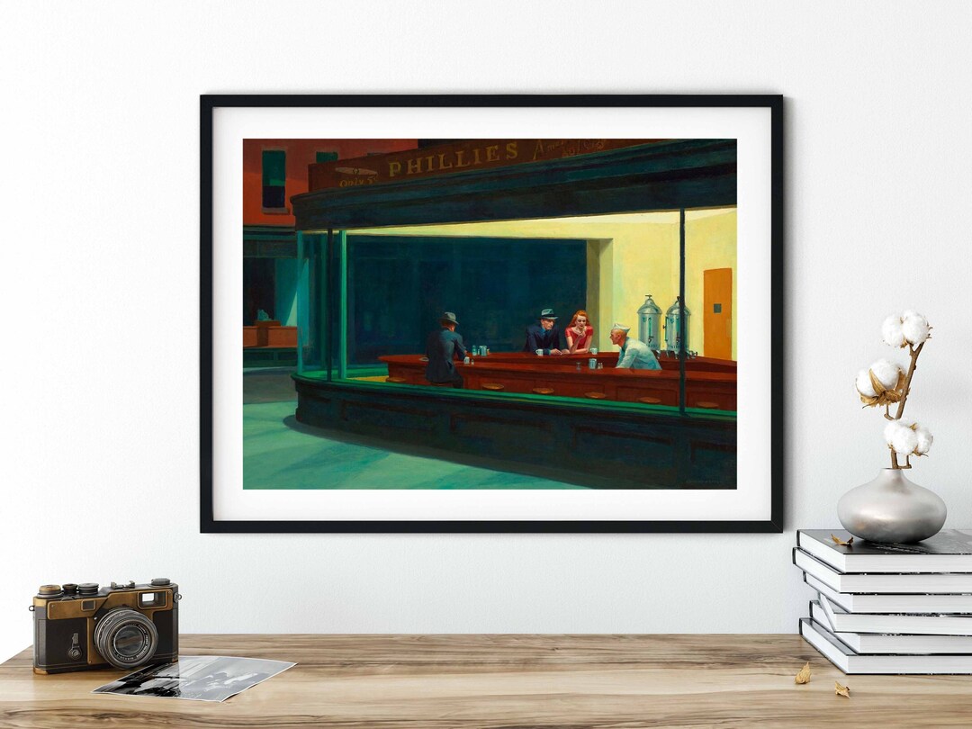 Edward Hopper Nighthawks Diner Art Print | Wall Art | Wall Decor | Art ...