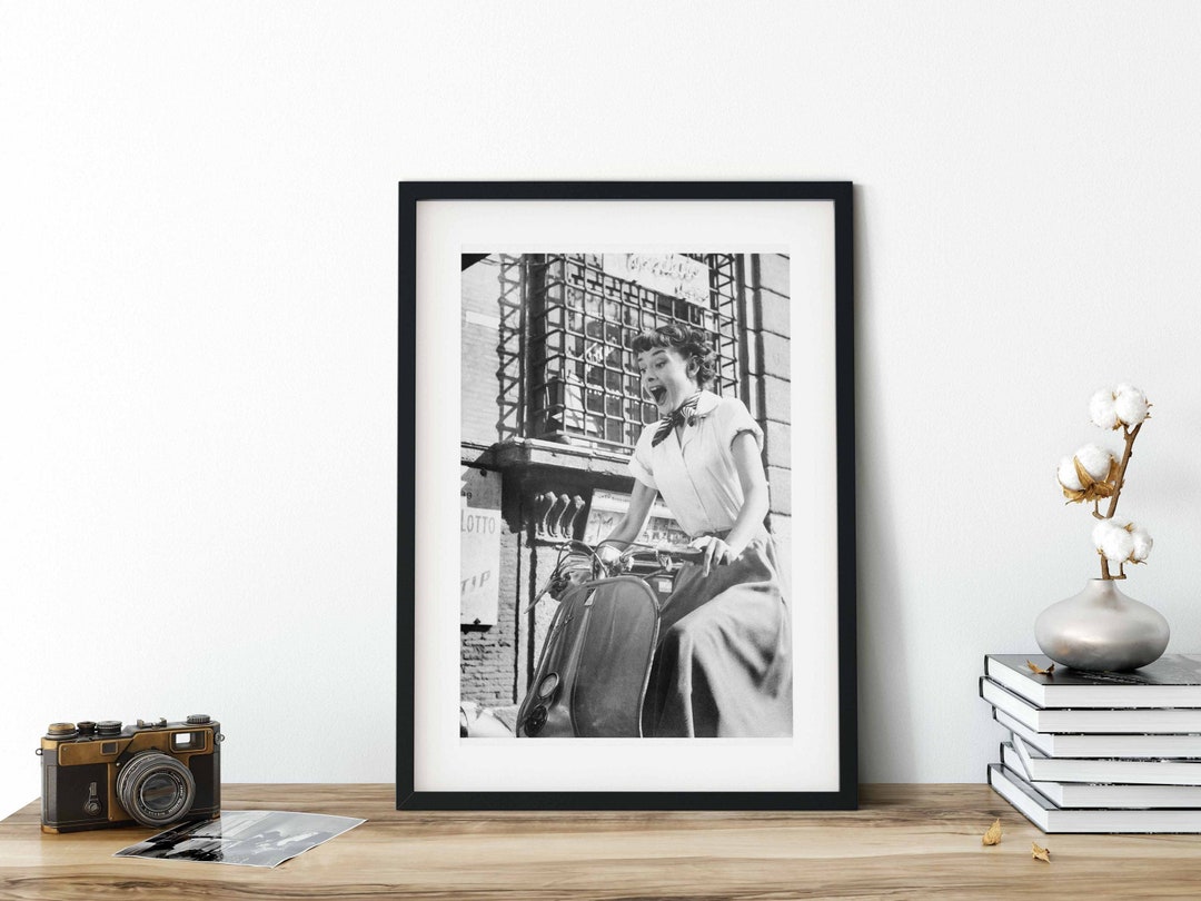 Audrey Hepburn Roman Holiday Movie Poster Print | Wall Art | Wall Decor ...