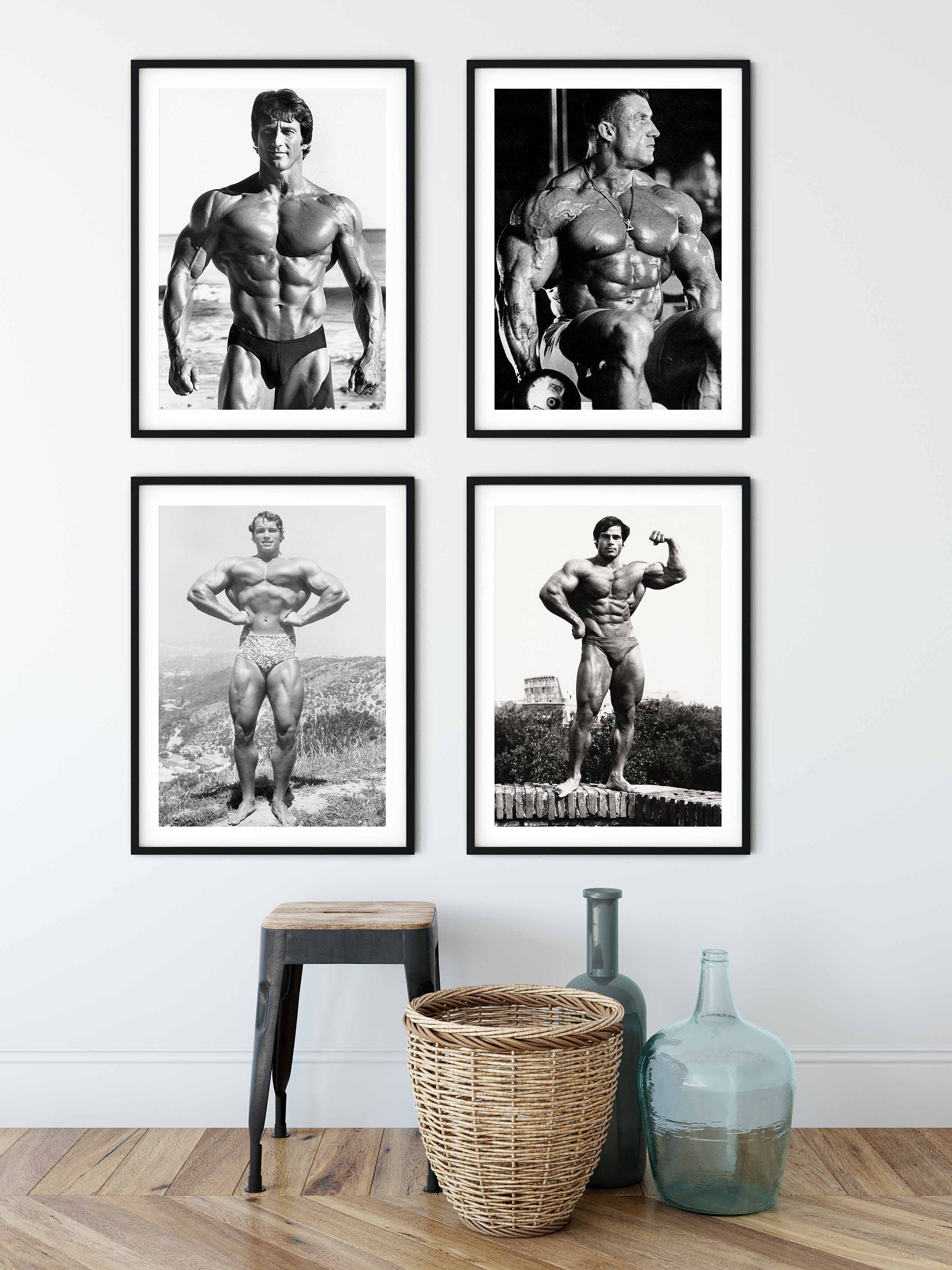Bodybuilding Legends Vintage Photo Set of 4 - Arnold Schwarzenegger ...