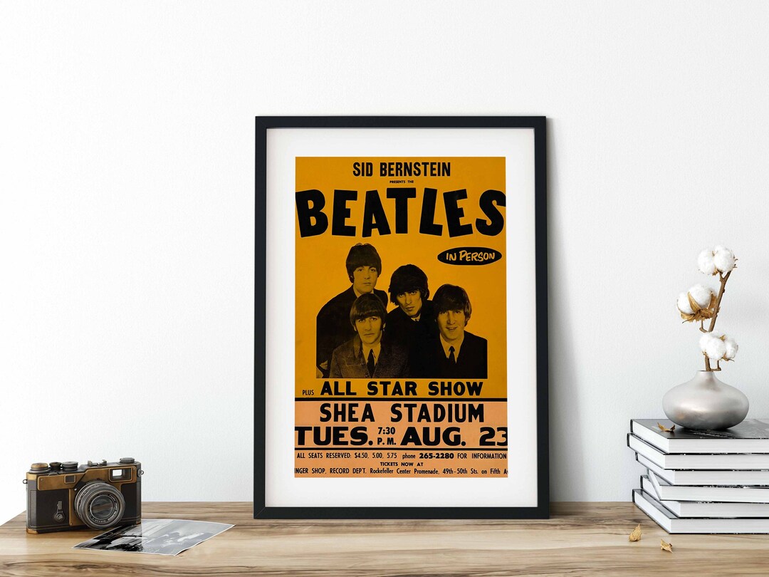 The Beatles Vintage Concert Poster Print | Wall Art | Wall Decor | Home ...