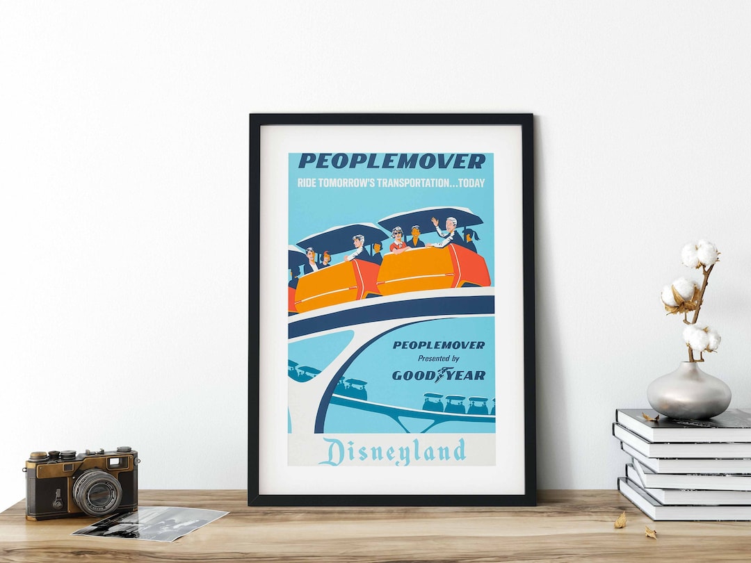Disneyland People Mover Poster Print Wall Art Wall Decor Satin Photo ...