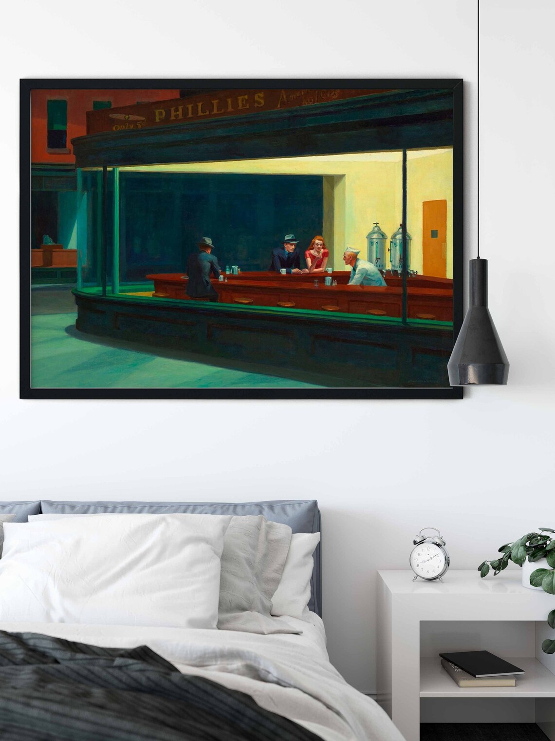 Edward Hopper Nighthawks Diner Art Print Wall Art Wall - Etsy