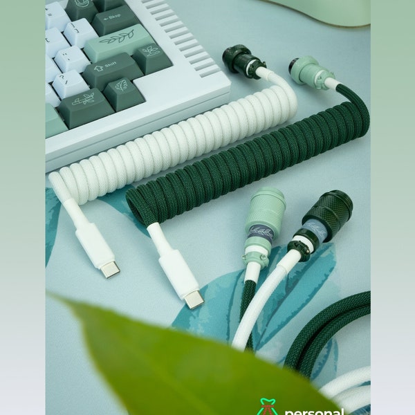 Green Coiled Keyboard Cable - Etsy