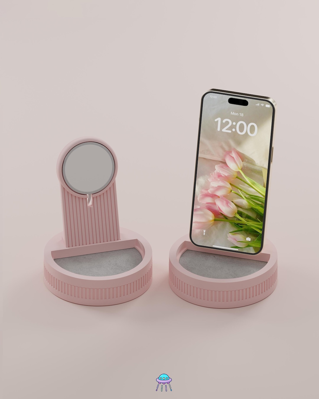 Pebble Pod Magsafe Charging Stand – Concrete Weight, Multiple Colours ...