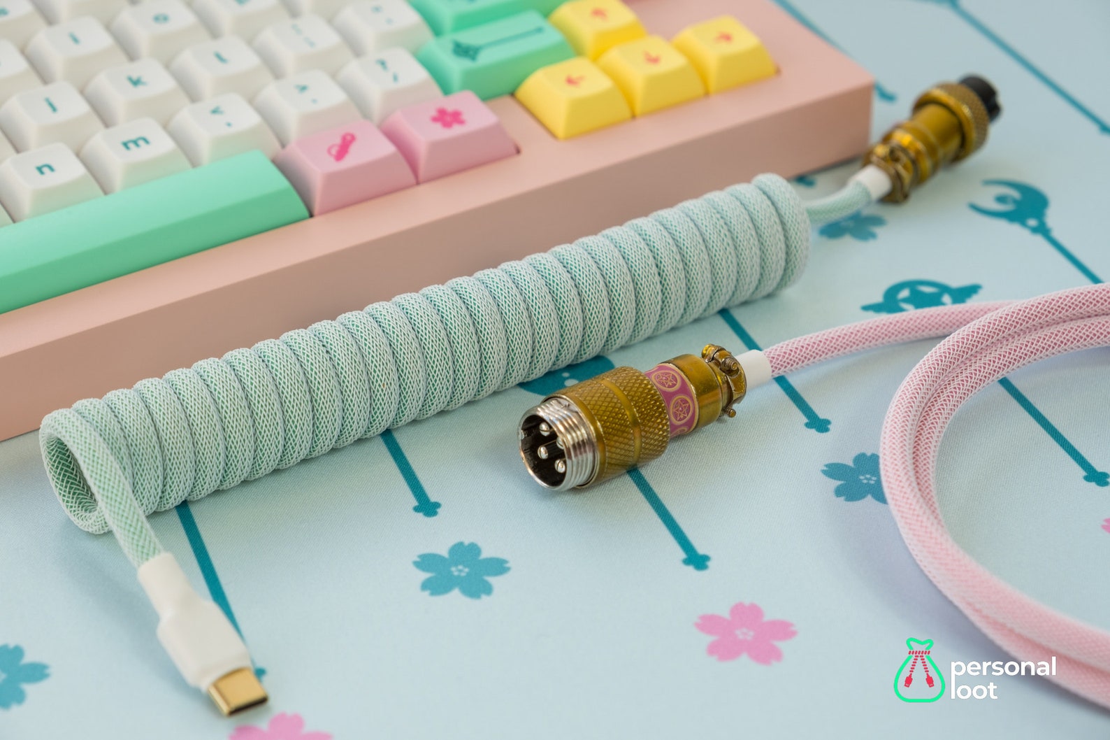 Magical Themed Custom Coiled Keyboard Cable Gold Coloured - Etsy UK