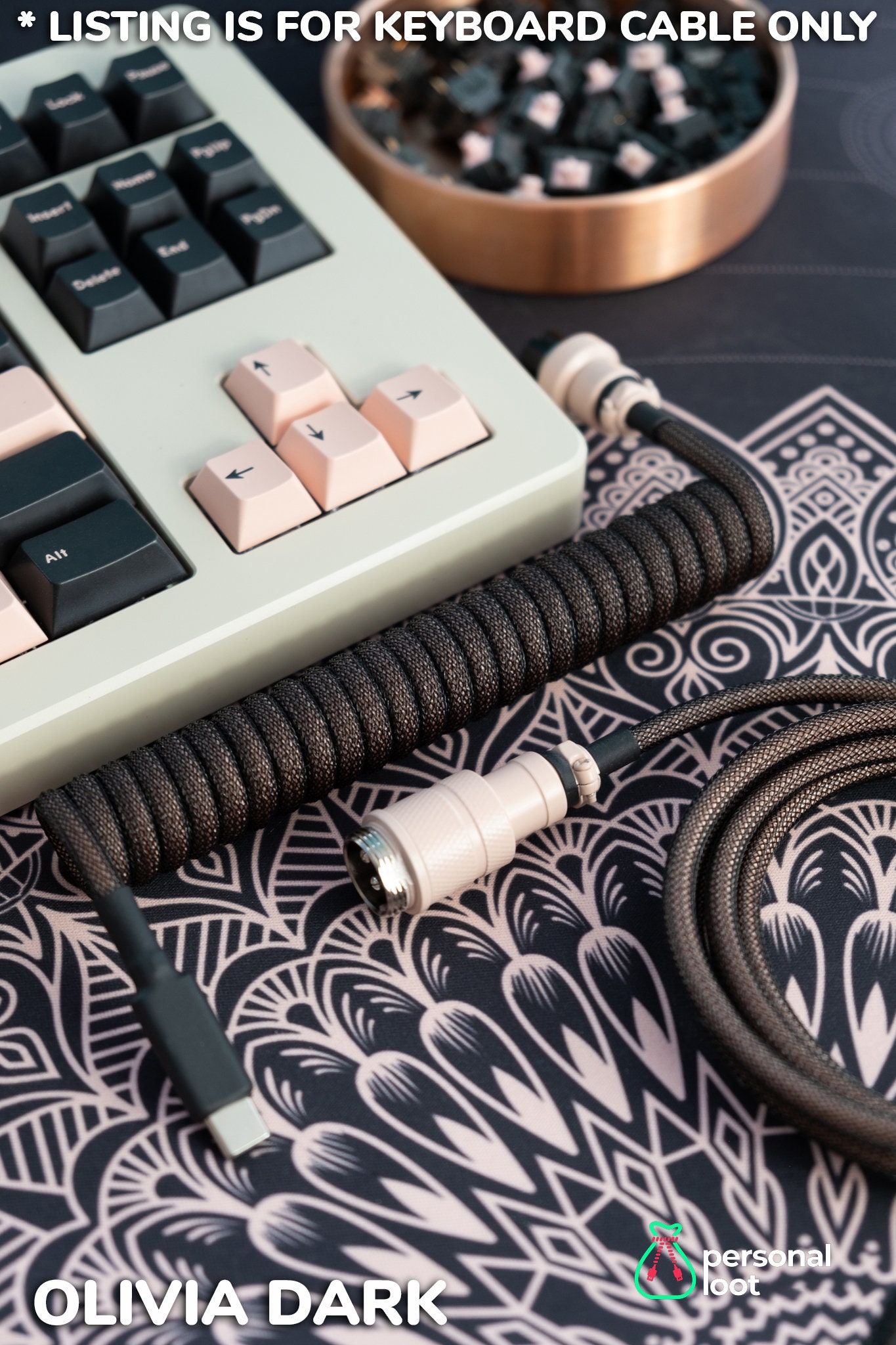 Olivia Custom Coiled Cables for Mechanical Keyboards – Made to Order - Etsy