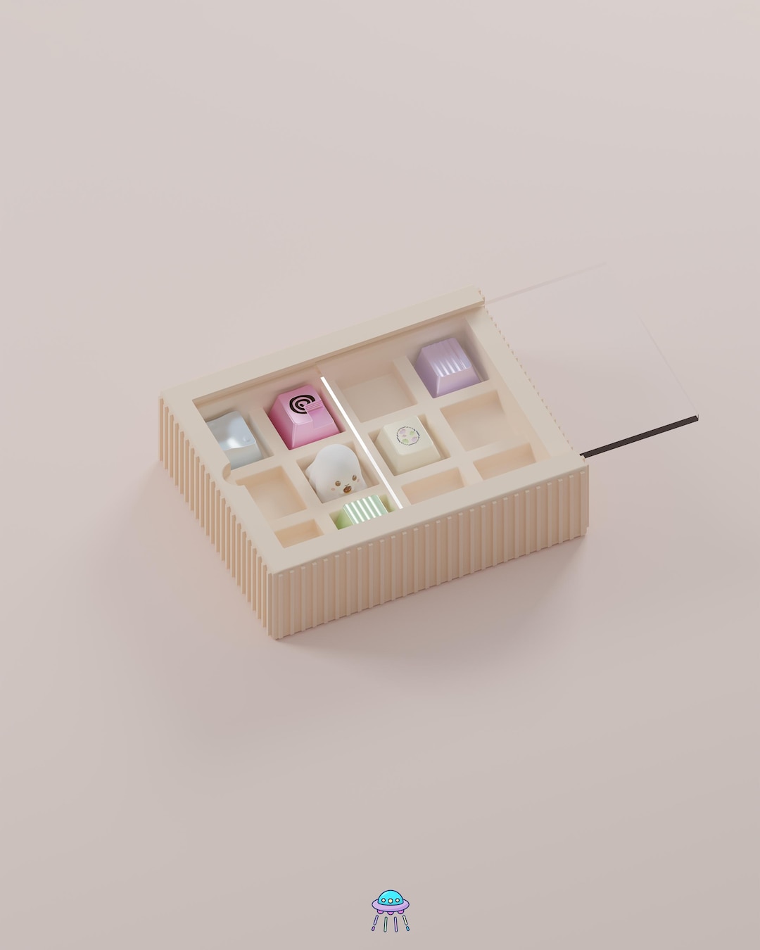 Bento Artisan Keycap Tray With Stand | Two Sizes for 12 or 20 Keycaps ...