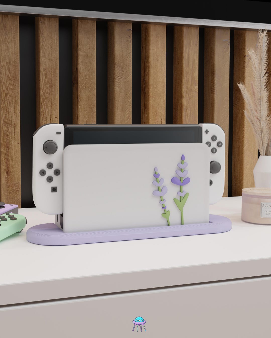 Lavender Nintendo Switch Faceplate Cover | Floral Spring Plant Purple ...